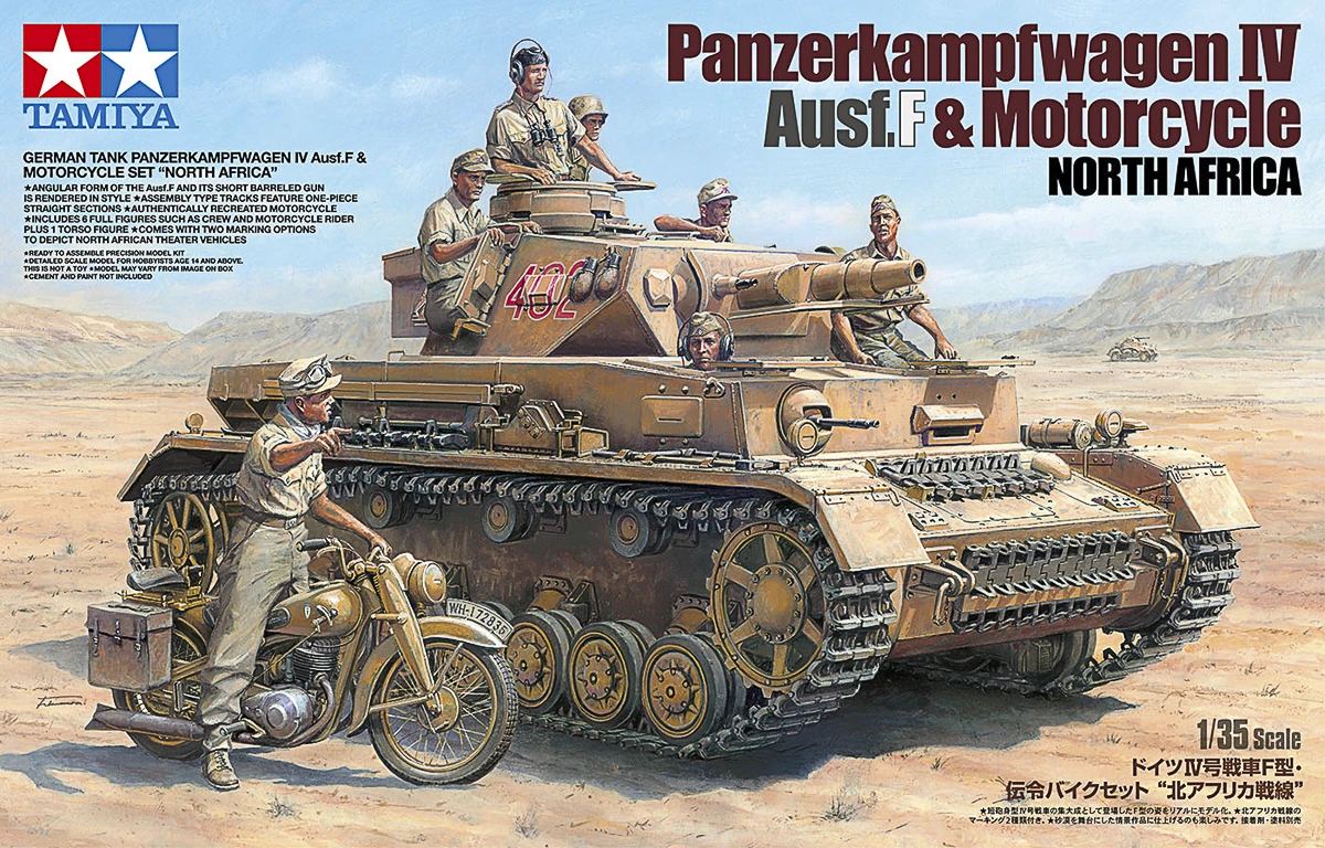 German Tank Panzerkampfwagen IV Ausf.F1/35 panssarivaunu - Pekripe